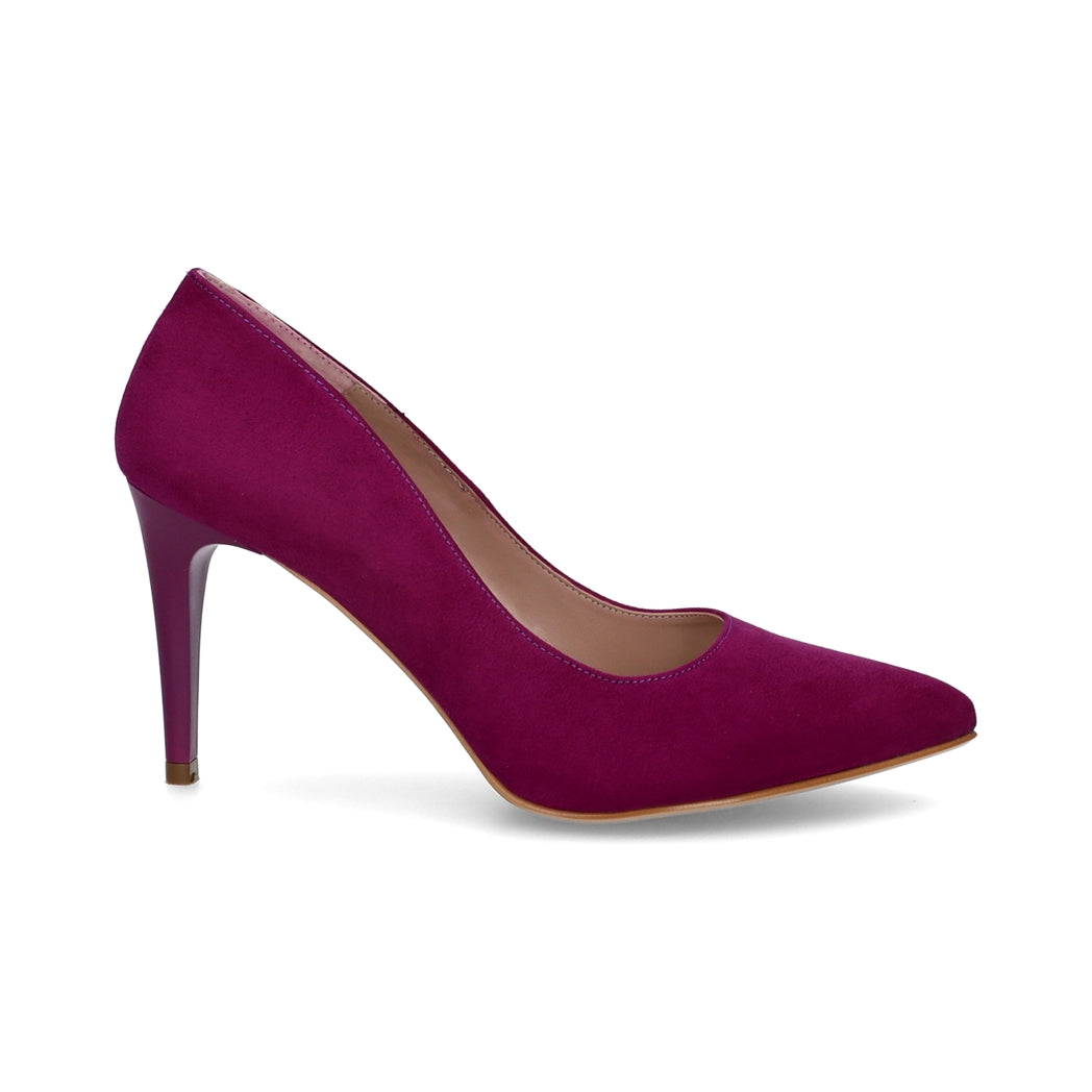 Grape Glamour 3in Heels - Stylish & Comfortable Faux Suede Leather ...